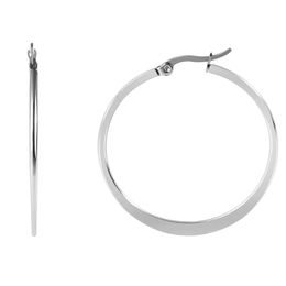 Adelia&acute;s Paar Creolen ADELIA&acute;S "Ohrringe &ndash; Creole aus Edelstahl", Damen, Gr. Damen, Edelstahl, silber, Ohrringe, Ideal als Geschenk &ndash; dezent und elegant