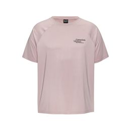 Kurzarmshirt Bench., Jungen, Gr. M (48/50), rosa (mauve), Netz, Obermaterial: 89% Polyester, 11% Elasthan, bedruckt, unifarben, bequem h&uuml;ftlang, Rundhals, Raglan&auml;rmel abgesteppt, Shirts, mit sportlichem Motivdruck