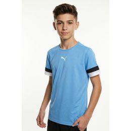 Fu&szlig;balltrikot Puma "TEAMRISE JERSEY JR", M&auml;dchen, Gr. 128, team light blau, Puma schwarz, Puma wei&szlig;, Netz, Obermaterial: 100% Polyester, unifarben, slim fit normal, Rundhals, Trikots Fu&szlig;balltrikot, Fu&szlig;ball, Kurzarm, mit Rundhalsausschnitt, mit DryCELL Technologie