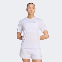 Laufshirt adidas Performance "RUN ESS TEE W", Damen, Gr. L, frozen lila, Obermaterial: 100% Polyester, Rundhals, Shirts Laufshirt, mit climacool Technologie, ohne Verschluss