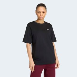 T-Shirt adidas originals "ESS TEE", Damen, Gr. L, schwarz, Obermaterial: 100% Baumwolle, Rundhals, Shirts T-Shirt, f&uuml;r Erwachsene, mit sportlichem Stil, Kurzarmdesign, ohne Verschluss