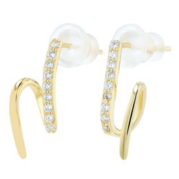 Adelia&acute;s Paar Ohrh&auml;nger ADELIA&acute;S "Ohrringe &ndash; Ohrstecker aus 925 Silber mit Zirkonia", Damen, Gr. Damen, Silber 925 (Sterlingsilber), gold, Ohrringe, Eine sch&ouml;ne Geschenkidee f&uuml;r jeden Anlass