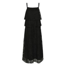 Midikleid Culture "Kleid CUnianca", Damen, Gr. L, N-Gr, schwarz, Obermaterial: 60% Baumwolle CO. 40% Nylon NY., Kleider Midikleid