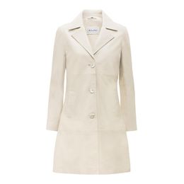 Kurzmantel RICANO "Mantel Marzia", Damen, Gr. XXL, wei&szlig;, Obermaterial: 100% Lammnappaleder LANA. Futter: 100% Polyester PES., normal, V-Ausschnitt, M&auml;ntel Kurzmantel, Handgefertigt aus echtem Leder
