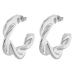 Adelia&acute;s Paar Creolen ADELIA&acute;S "Ohrringe &ndash; Creole aus Edelstahl", Damen, Gr. Damen, Edelstahl, silber, Ohrringe, Perfekt als Geschenk zum Muttertag