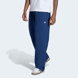 Sporthose adidas originals "TREFOIL ESSENTIALS, OFFENER SAUM", Herren, Gr. L, N-Gr, night indigo, normal, gr., Obermaterial: 82% Baumwolle, 18% Polyester, Hosen Sporthose, f&uuml;r Erwachsene, ohne Verschluss, aus Baumwolle, normal-weite Passform