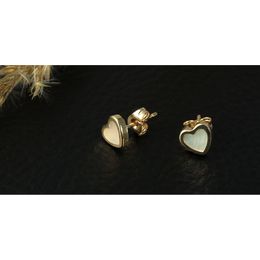 Adelia&acute;s Paar Ohrh&auml;nger ADELIA&acute;S "Ohrringe &ndash; Ohrstecker aus 333 Gold mit Perlmutt", Damen, Gr. Damen, gold, Ohrringe, Sch&ouml;ne Geschenkidee zum Muttertag