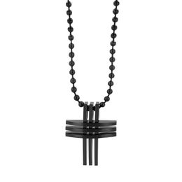Adelia&acute;s Kette ohne Anh&auml;nger ADELIA&acute;S "Halskette mit Anh&auml;nger &ndash; Kreuz aus Edelstahl", schwarz, Halsketten, Damen, 61cm, Edelstahl, Perfekt als Geschenk f&uuml;r besondere Menschen