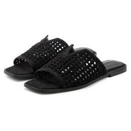 Pantolette French Connection "Sandale", Damen, Gr. 36, schwarz, Obermaterial: 100% Textilmaterial. Decksohle: 100% Lederimitat. Futter: 100% Lederimitat. Laufsohle: 100% Synthetik, unifarben, Schuhe Pantolette, ohne Verschluss, Lederimitat-Innensohle