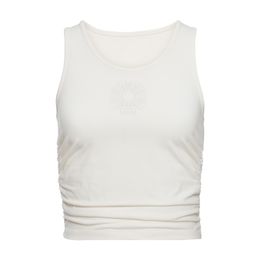 active by Lascana Sporttop LASCANA ACTIVE, Damen, Gr. S, sanftes wei&szlig;, Obermaterial: 79% Polyester, 21% Elasthan, unifarben, figurbetont, Rundhals, Tops Sporttop, mit seitlicher Raffung