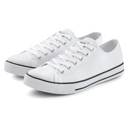 H.I.S. Sneaker H.I.S "Halbschuh", Herren, Gr. 40, wei&szlig;, Obermaterial: 100% Textilmaterial. Decksohle: 100% Textilmaterial. Futter: 100% Textilmaterial. Laufsohle: 100% Synthetik, unifarben, Schuhe Sneaker, runde Schuhspitze, mit Schn&uuml;rung, Innenmaterial aus Textil