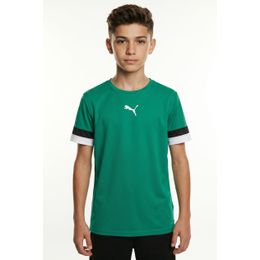 Fu&szlig;balltrikot Puma "TEAMRISE JERSEY JR", M&auml;dchen, Gr. 128, pepper gr&uuml;n, Puma schwarz, Puma wei&szlig;, Netz, Obermaterial: 100% Polyester, unifarben, slim fit normal, Rundhals, Trikots Fu&szlig;balltrikot, Fu&szlig;ball, Kurzarm, mit Rundhalsausschnitt, mit DryCELL Technologie