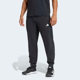 Sporthose adidas Performance "WE FLEX WV PT", Herren, Gr. L, N-Gr, schwarz, normal, gr., Obermaterial: 87% Polyester, 13% Elasthan, Hosen Sporthose, mit climacool Technologie, Normal-weite Passform