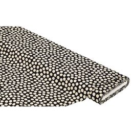 buttinette Viskose-Blusenstoff/Javanaise "Tupfen", schwarz-color