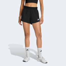 Shorts adidas Performance "PACER WORKOUT FLEX GEWEBTE", Damen, Gr. M, N-Gr, schwarz (schwarz, innenbeinl&auml;nge ca. 10 cm), Obermaterial: 100% Polyester, Hosen Shorts, f&uuml;r Erwachsene, sportlicher Stil, ohne Verschluss, mit Climacool