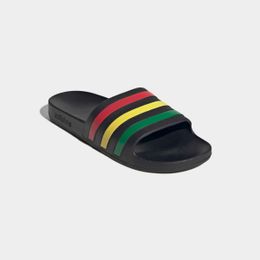 Damen Badesandale "AQUA ADILETTE", adidas Sportswear, Gr. 39core schwarz, gr&uuml;n, pure ruby, Synthetik, Schuhe