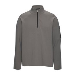 Funktionsshirt Bench., Herren, Gr. L (52/54), anthrazit, Sweatware, Obermaterial: 89% Polyester, 11% Elasthan, kontrastfarbene Details, unifarben, bequem h&uuml;ftlang, ohne Ausschnitt, Raglan&auml;rmel Manschette, Shirts Funktionsshirt, mit Rei&szlig;erschlusstasche am &Auml;rmel