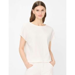 Kurzarmshirt Brax "Style CATHY S", Damen, Gr. 44, hellbeige, 100% Baumwolle, Rundhals, Shirts