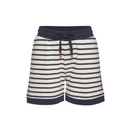H.I.S. Shorts H.I.S, Damen, Gr. 32/34, N-Gr, schwarz gestreift, Sweatware, Obermaterial: 100% Baumwolle, gestreift, bequem, Hosen Shorts, extra softes Material, gestreift
