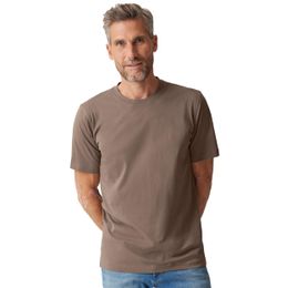 T-Shirt Casamoda "Casamoda T-Shirt uni", Herren, Gr. 4XL, beige, 100% Baumwolle, Shirts T-Shirt