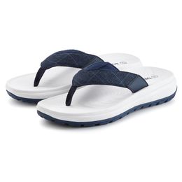 Beach Time Pantolette BEACHTIME "Sommerschuh", Herren, Gr. 45, marine, Obermaterial: 100% Textilmaterial. Decksohle: 100% Synthetik. Futter: 100% Textilmaterial. Laufsohle: 100% Synthetik, unifarben, Schuhe Pantolette, Zehentrenner mit bequemer Innensohle