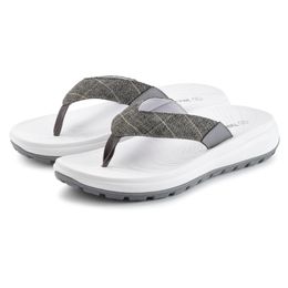 Beach Time Pantolette BEACHTIME "Sommerschuh", Herren, Gr. 41, grau, Obermaterial: 100% Textilmaterial. Decksohle: 100% Synthetik. Futter: 100% Textilmaterial. Laufsohle: 100% Synthetik, unifarben, Schuhe Pantolette, Zehentrenner mit bequemer Innensohle