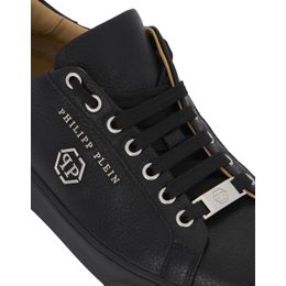 Sneaker Philipp Plein "Hexagon", Herren, Gr. 39, Normalschaft, schwarz (0202, schwarz, schwarz), Schuhe Sneaker