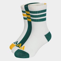 Sportsocken adidas Performance "3-STREIFEN KIDS, KN&Ouml;CHELLANG, MIT POLSTERUNG, 3ER-PACK", M&auml;dchen, Gr. 19-21, sanftes wei&szlig;, collegiate gr&uuml;n, sanftes wei&szlig;, Obermaterial: 63% Baumwolle, 32% Polyester, 4% Elasthan, 1% Polyamid, Socken Sportsocken