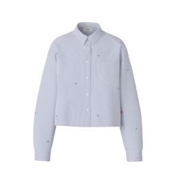 JOOP! Langarmbluse JOOP "Basima", Damen, Gr. L, lt, pastel blau, Web, Obermaterial: 100% Baumwolle, kurz, 1-Knopf-Manschette, Blusen