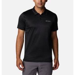 Poloshirt Columbia "Columbia Hike Polo", Herren, Gr. M (48), schwarz, Jersey, Obermaterial: 100% Polyester, Rundhals, Shirts, lockere Passform, Kurzarm, f&uuml;r Wanderungen und aktive Freizeit