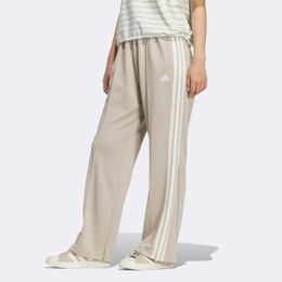 Sporthose adidas Sportswear "STSV TRACK PNT", Damen, Gr. L, N-Gr, beige (wonder beige, sanftes wei&szlig;, normal, gr.), Obermaterial: 59% Polyester, 41% Baumwolle, Hosen Sporthose, mit Gummizug, normal-weite Passform, aus Polyester