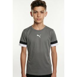 Fu&szlig;balltrikot Puma "TEAMRISE JERSEY JR", M&auml;dchen, Gr. 128, smoked pearl, Puma schwarz, Puma wei&szlig;, Netz, Obermaterial: 100% Polyester, unifarben, slim fit normal, Rundhals, Trikots Fu&szlig;balltrikot, Fu&szlig;ball, Kurzarm, mit Rundhalsausschnitt, mit DryCELL Technologie