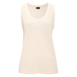 H.I.S. Sporttop H.I.S, Damen, Gr. M, creme, Strick, Obermaterial: 100% Baumwolle, unifarben, figurumspielend h&uuml;ftlang, tiefer Rundhals, Tops Sporttop, aus Baumwoll-Strick