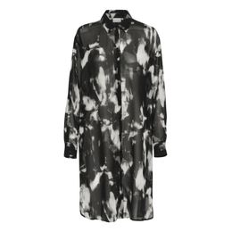 Midikleid Kaffe "Kleid KAaska", Damen, Gr. 34, N-Gr, schwarz (schwarz, grau blurry graphics), Obermaterial: 100% Polyester PES., Kleider Midikleid