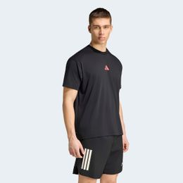 Laufshirt adidas Performance "U RSOM G T", Gr. 4XL, schwarz, pure turbo, Obermaterial: 65% Polyester, 35% Baumwolle, Shirts Laufshirt, mit climacool, aus Polyester