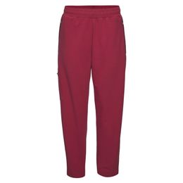 Sweathose Bench., Herren, Gr. L (52/54), N-Gr, bordeaux, angeraute Sweatware, Obermaterial: 50% Polyester, 45% Baumwolle, 5% Elasthan, kontrastfarbene Details, unifarben, bequem lang, Hosen Sweathose, mit Kordelzug