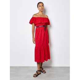 Maxikleid Apricot "Maxikleid", Damen, Gr. M (38), N-Gr, rot, Obermaterial: 100% Baumwolle CO., Kleider Maxikleid, Stickerei
