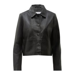 Bolerojacke RICANO "Lederjacke Cecila", Damen, Gr. L, schwarz, Obermaterial: 100% Lammnappaleder LANA. Futter: 100% Polyester PES., schmal cropped, Rundhals, Jacken, Handgefertigt aus echtem Leder