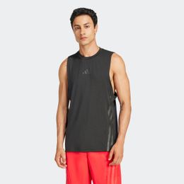 Tanktop adidas Performance "D4T 3S TANK", Herren, Gr. L, schwarz, Obermaterial: 81% Polyester, 14% Lyocell, 5% Elasthan, Rundhals, Tops Tanktop, mit Rundhalsausschnitt, ohne Verschluss