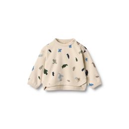 Rundhalsshirt Wheat "Wheat Sweatshirt L/S Emery", M&auml;dchen, Gr. 68, sanftes wei&szlig; penguins, 100% Baumwolle, bedruckt, normal, Rundhals, Shirts Rundhalsshirt