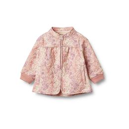 Langmantel Wheat "Wheat Thermo Jacket Thilde", M&auml;dchen, Gr. 86, lila flower rainbow, 100% Polyester (Recycelt), M&auml;ntel