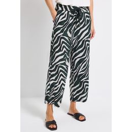 Culotte Street One, Damen, Gr. 32, L&auml;nge 26, gr&uuml;n (pine grove gr&uuml;n), Stoff, 100% Viskose, bedruckt, loose fit kn&ouml;chelfrei, Hosen Culotte, High Waist