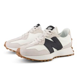 Sneaker New Balance "327", Damen, Gr. 37,5, wei&szlig; (moonbeam), Leder, Synthetik, Schuhe Sneaker, mit Gummilaufsohle, f&uuml;r Erwachsene