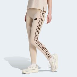 Leggings adidas Sportswear "W AOP 3S LEG", Damen, Gr. XXL, N-Gr, crystal linen, multicolor, crystal linen, normal, gr., Obermaterial: 90% Baumwolle, 10% Elasthan, Hosen Leggings, f&uuml;r Erwachsene, mit sportlichem Stil, eng anliegende Passform