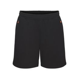 Sweatshorts Bench., Herren, Gr. L (52/54), N-Gr, schwarz, angeraute Sweatware, Obermaterial: 50% Polyester, 45% Baumwolle, 5% Elasthan, unifarben, kurz, Hosen Sweatshorts, mit Rei&szlig;verschlusstaschen