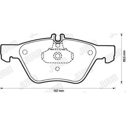 JURID Bremsbelagsatz, Scheibenbremse 571876j f&uuml;r Chrysler Mercedes