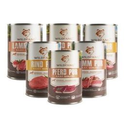 Wildfang Nassfutter Mix 6 x 400g - BARF Qualit&auml;t