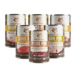 Wildfang Nassfutter Mix 6 x 400g - BARF Qualit&auml;t