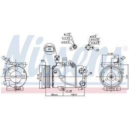 NISSENS Kompressor, Klimaanlage 890243 f&uuml;r KIA