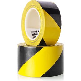 Ampere Bodenmarkierungsband, extrastark, Breite 75 mm, St&auml;rke 0,2 mm, gelb/schwarz